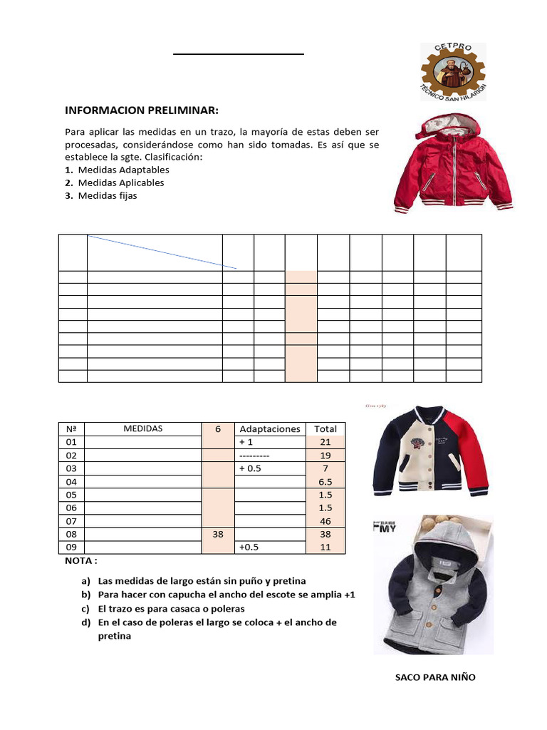 Casaca para Niños | PDF