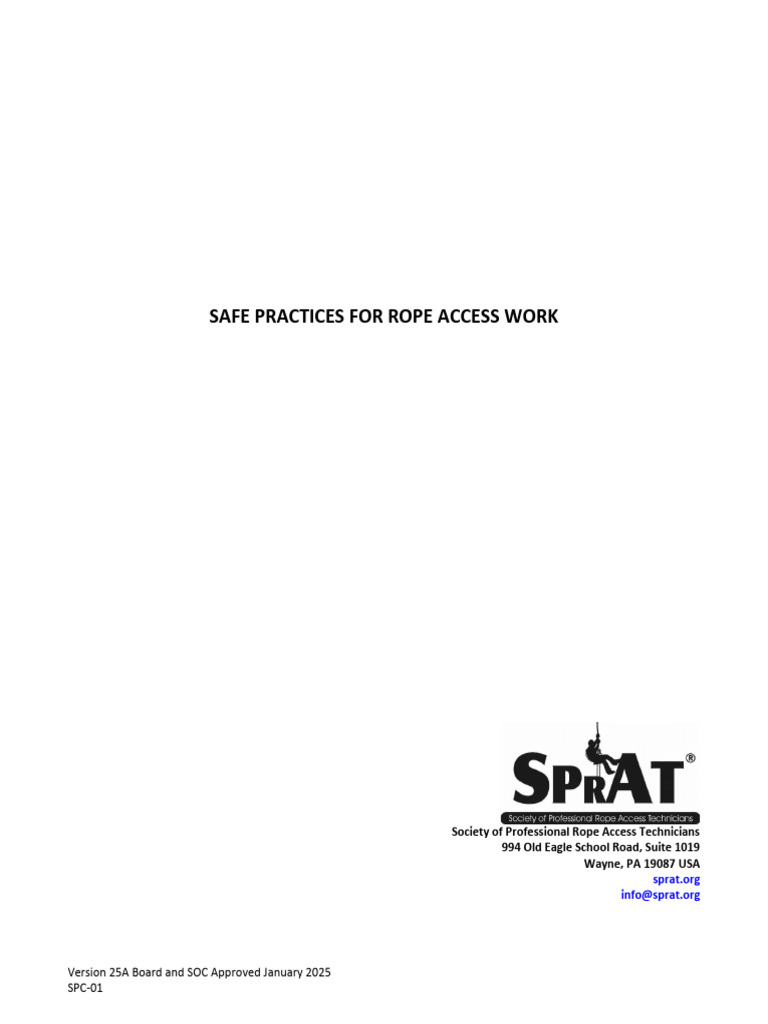 Rope Access Safety Practices Guide | PDF | Risk Assessment | Safety