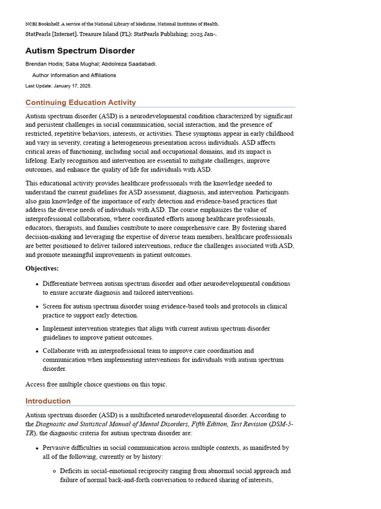 Understanding Autism Spectrum Disorder | PDF | Autism | Mental Disorder