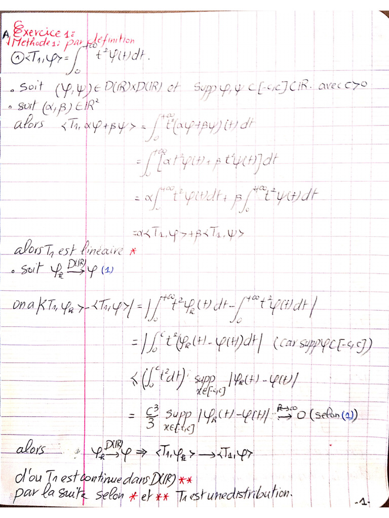 Exercices Analyse 4 | PDF