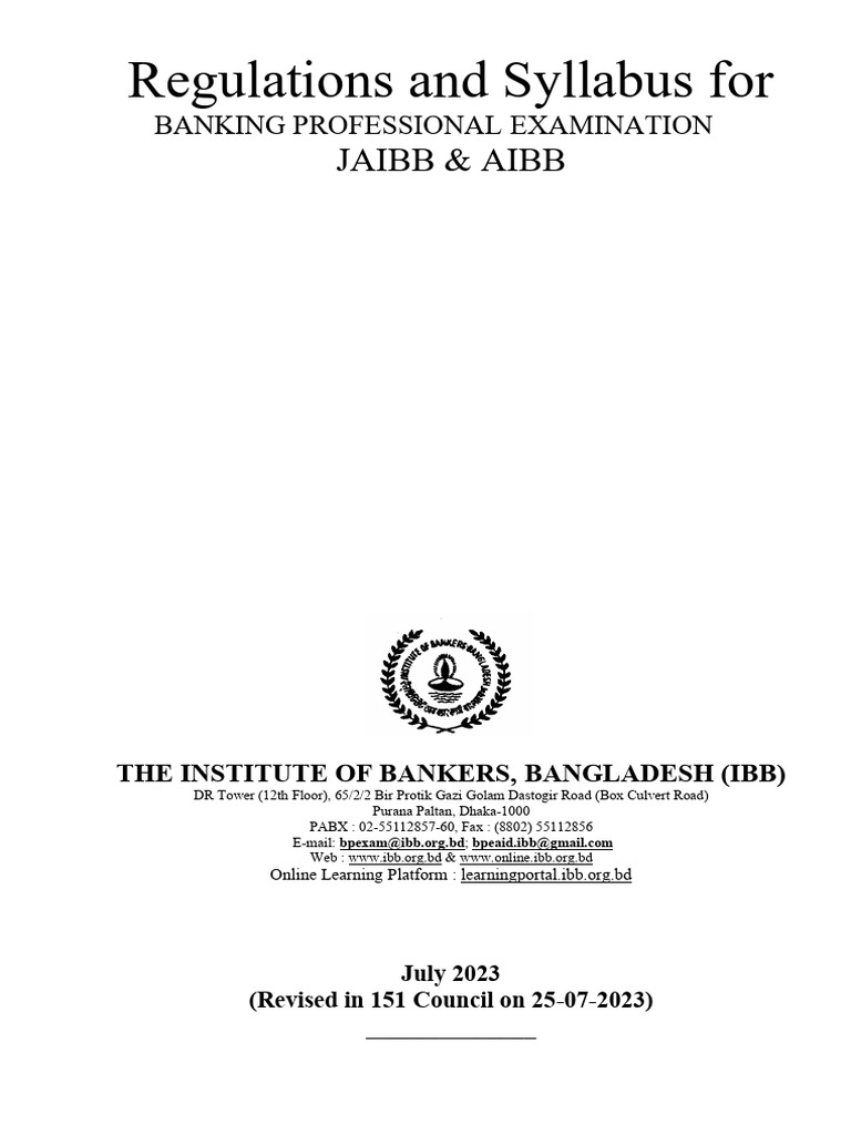 Syllabus IBB 2022 09 08 23 | PDF | Cash Flow Statement | Bookkeeping