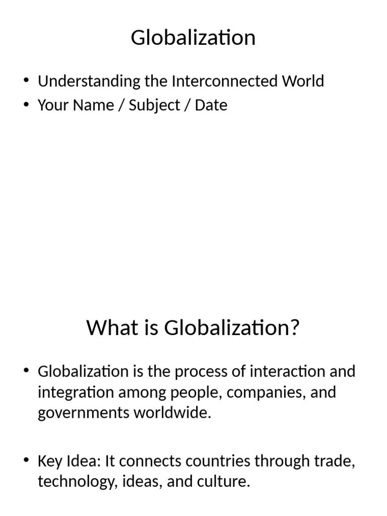 Globalization Presentation | PDF