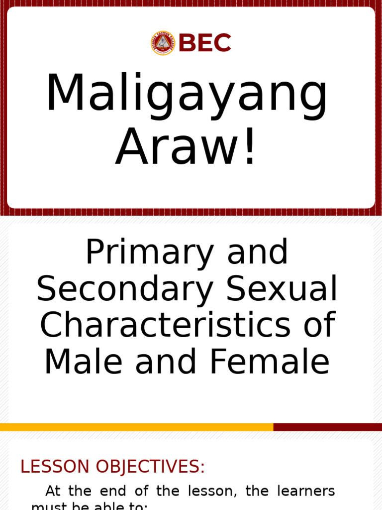 Sexual Characteristics: Male vs Female | PDF | Clitoris | Labia