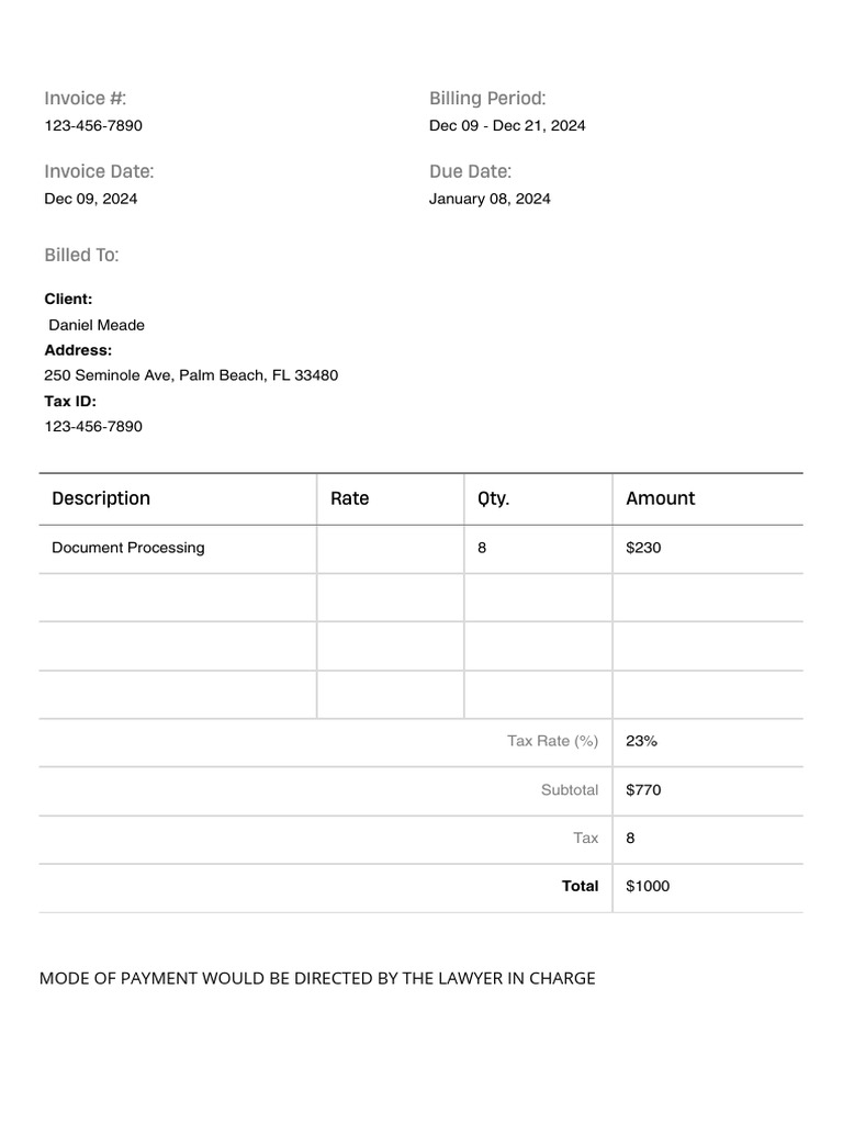 Inheritance Documents Invoice | PDF