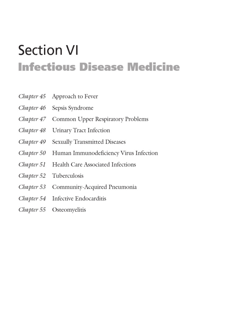 Internal Medicine Essentials For Clerkship Students - Infectious ...