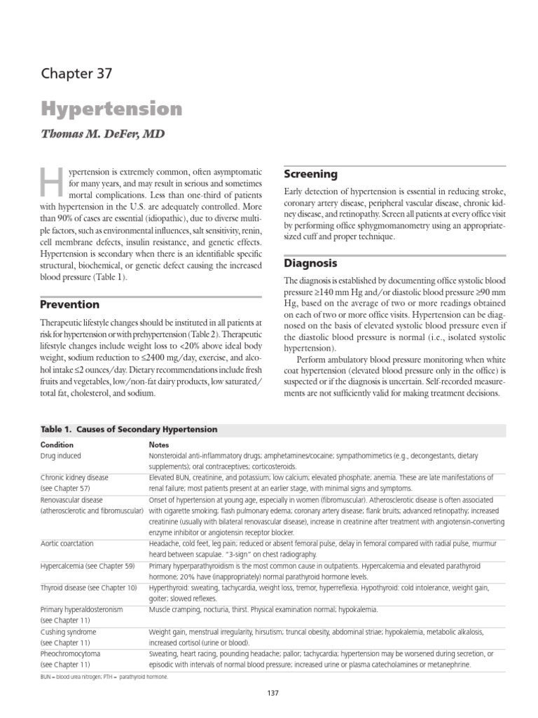 Internal Medicine Essentials For Clerkship Students - Hypertension ...