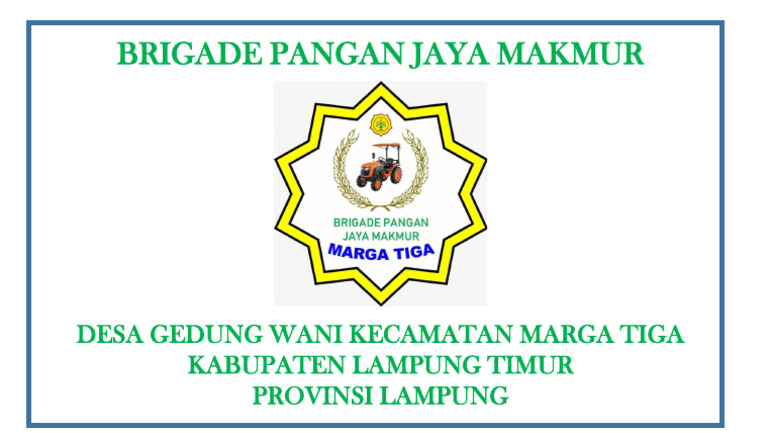 Papan Nama Brigade Pangan | PDF
