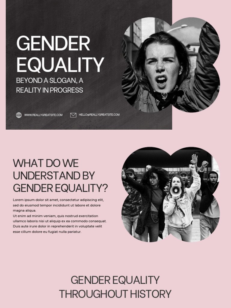 Black Modern Gender Equality Presentation PDF | PDF