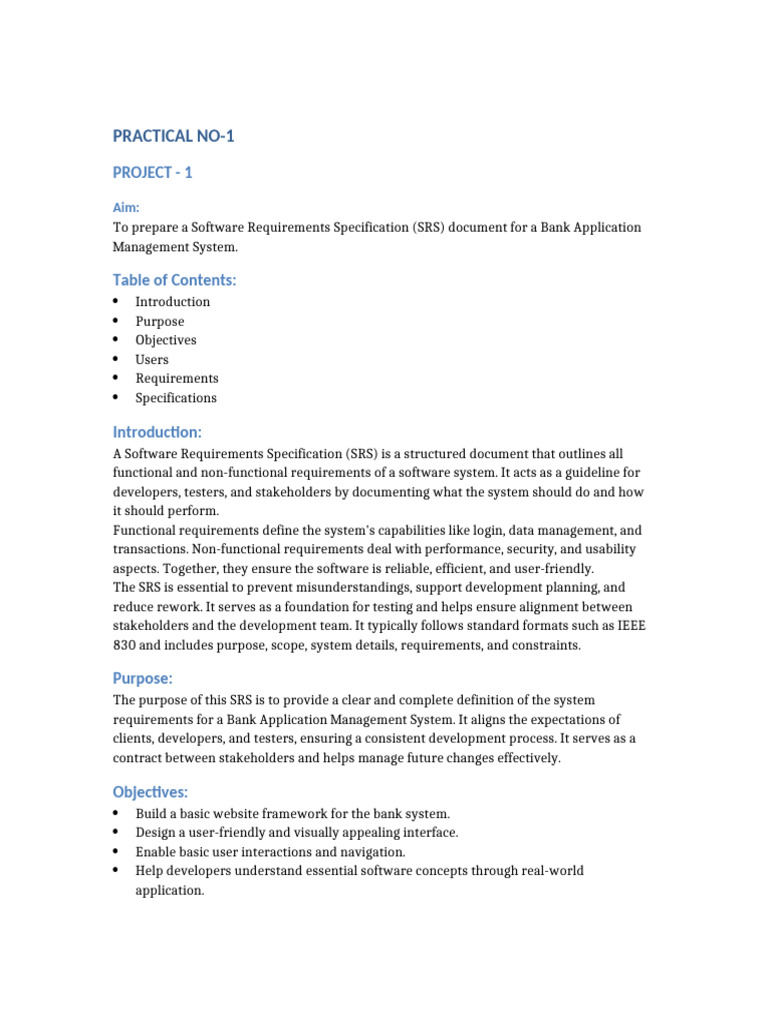 Practical No 1 Modified | PDF