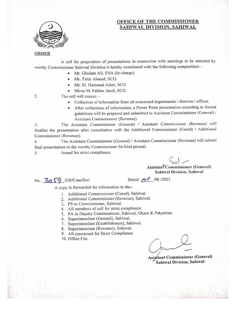 Meeting Cell Order | PDF