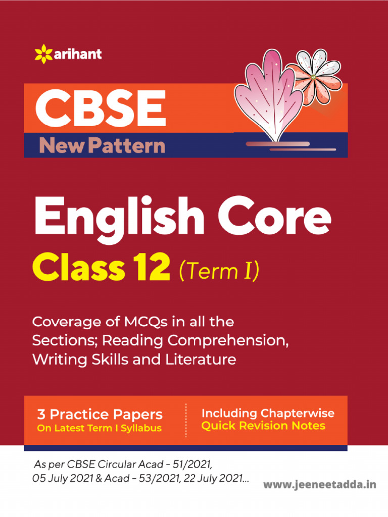 Arihant English Core Class 12 Term 1 | PDF