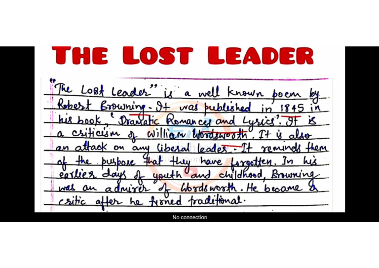 Lost Leader Summary | PDF
