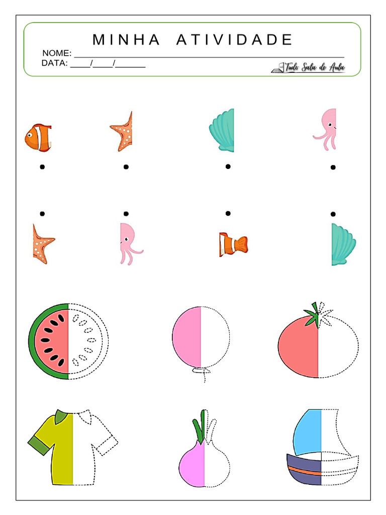 Metades de Figuras - Tudo Sala de Aula | PDF