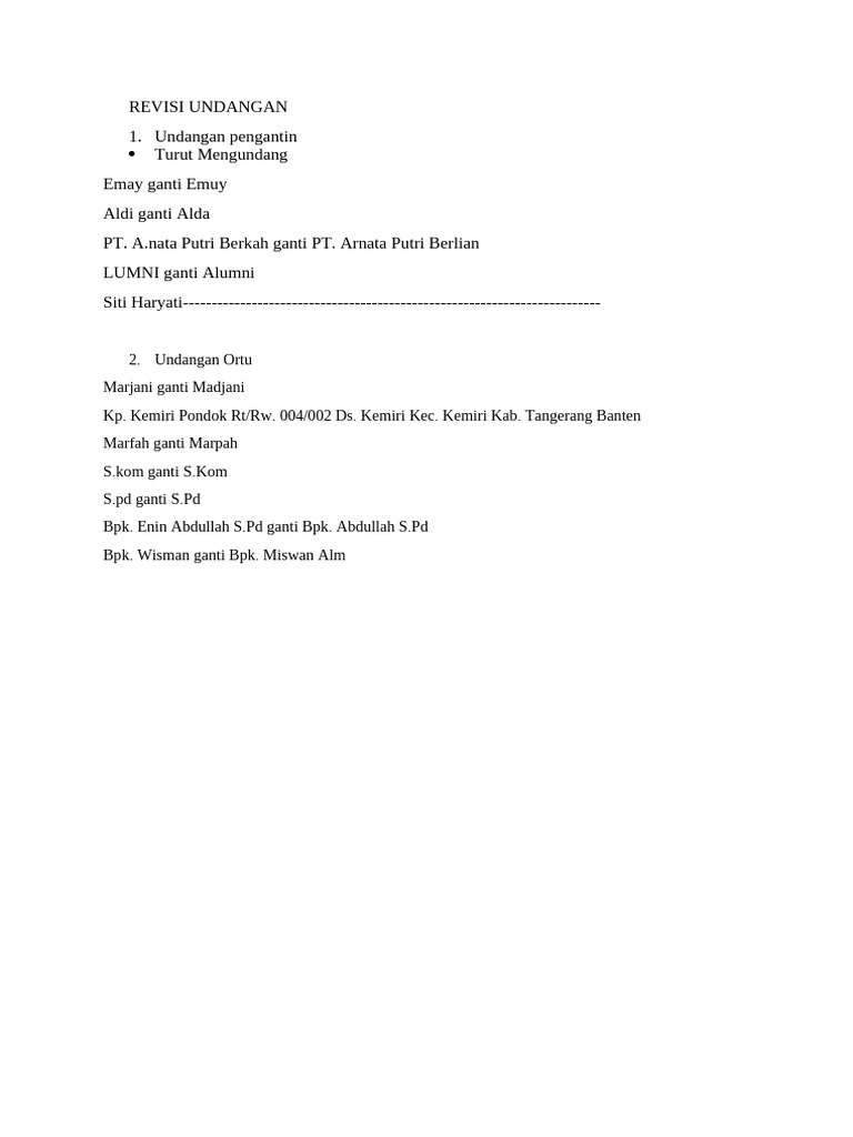 REVISI UNDANGAN | PDF