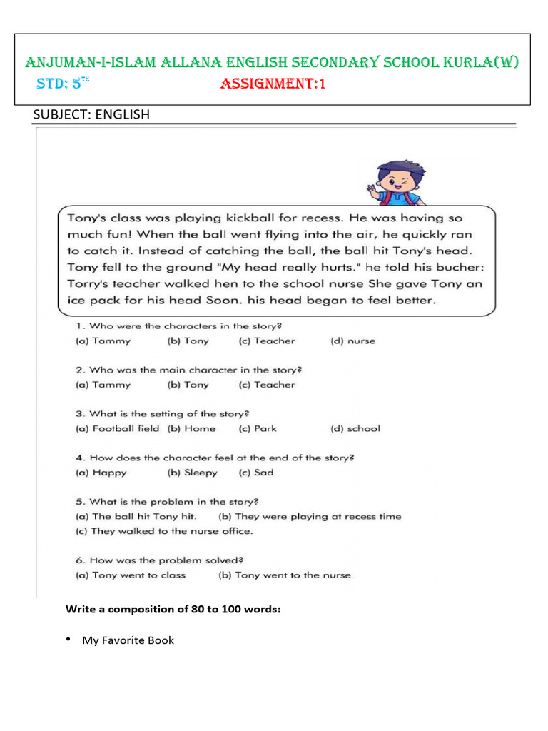 V - Assign 01 English and Evs-2 | PDF