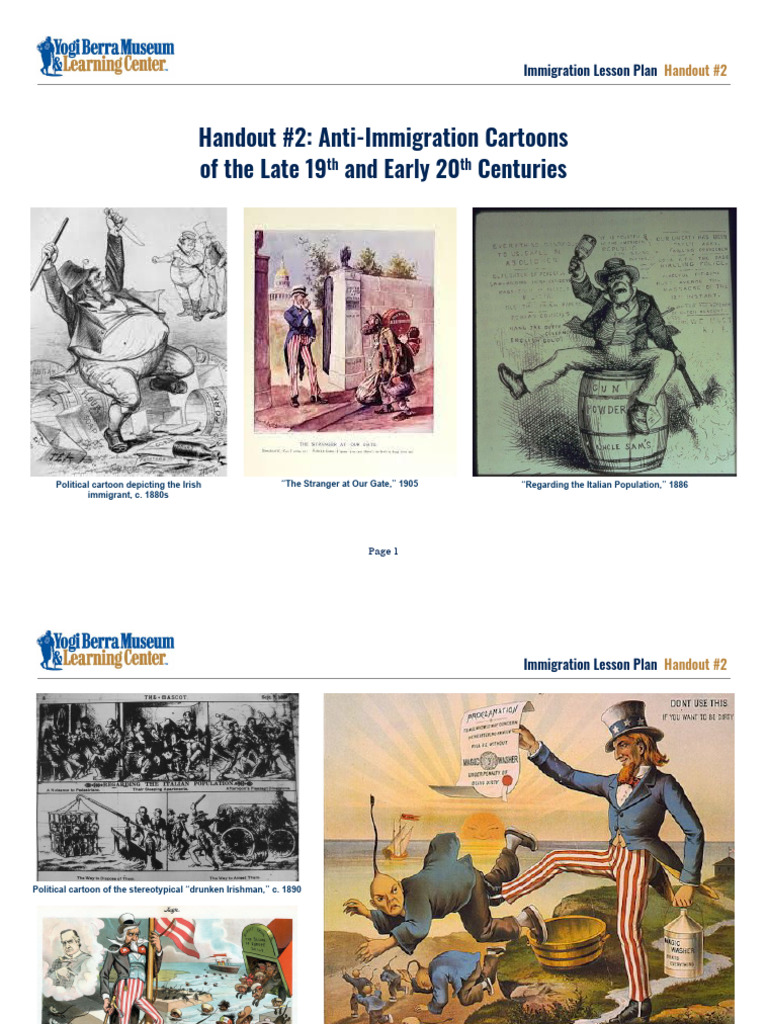 Anti-Immigration Cartoons Analysis | PDF