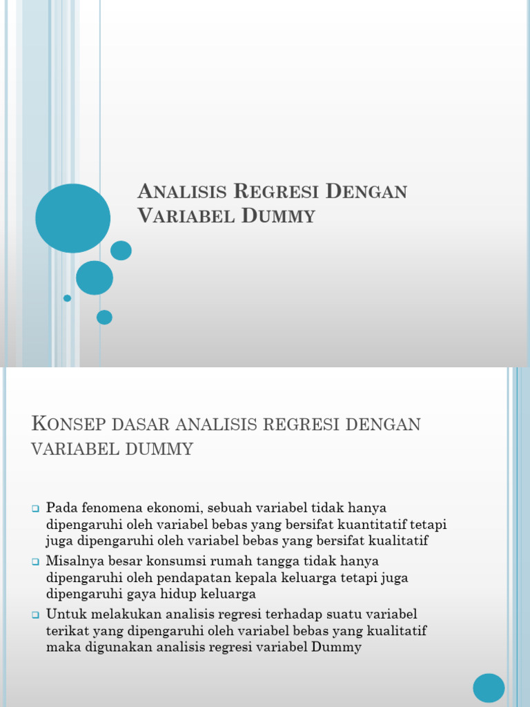 Analisis Regresi Dengan Variabel Dummy | PDF