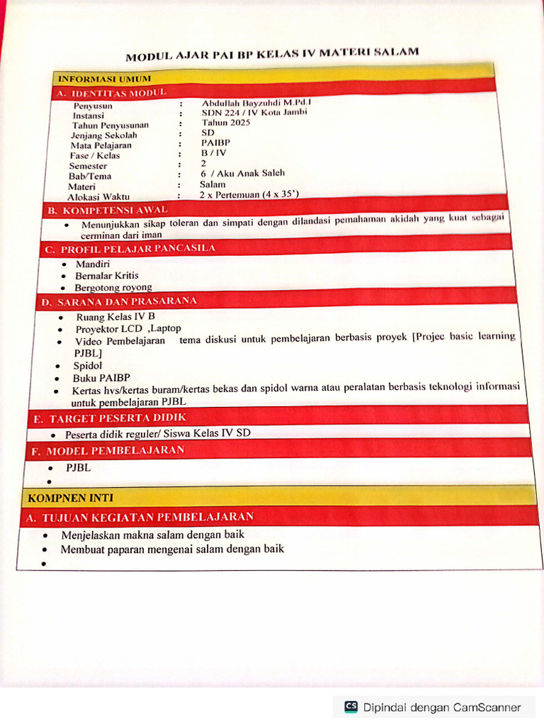 Modul Ajar Ukin PPG | PDF
