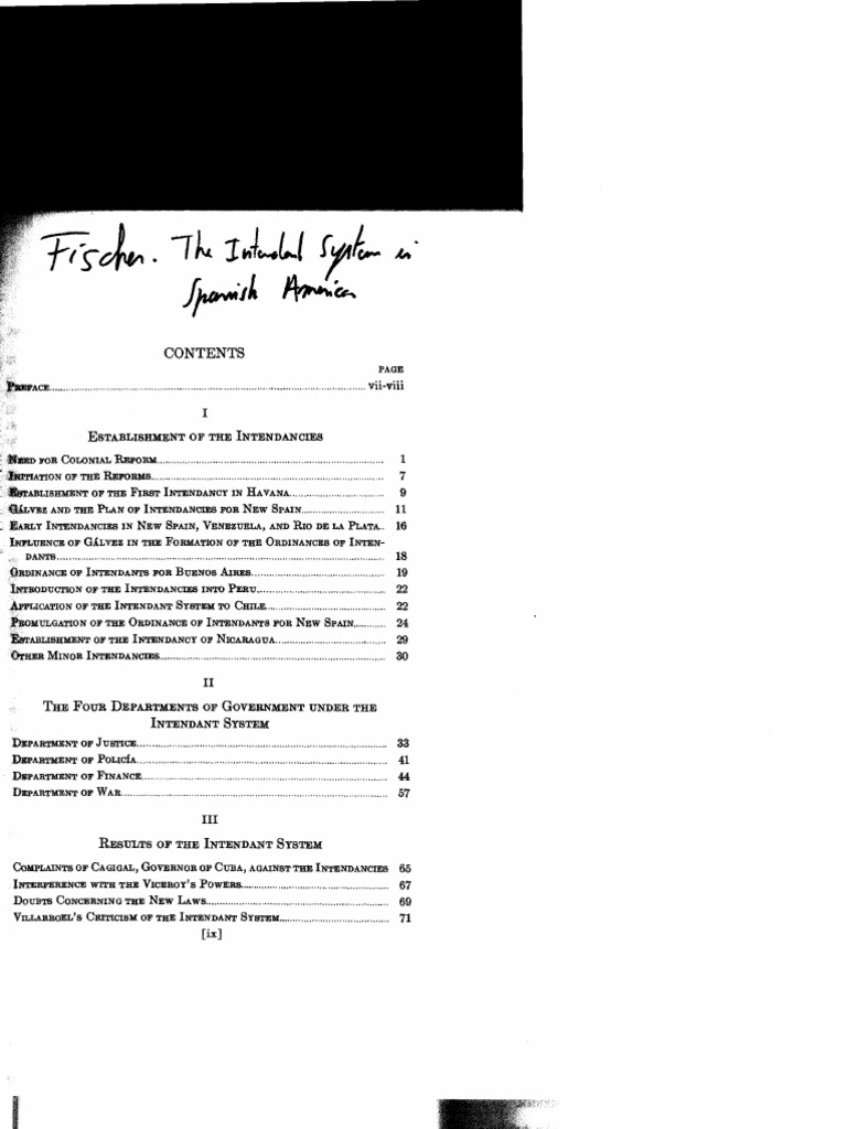 Fischer The Intendant System in Spanish America | PDF | New Spain ...