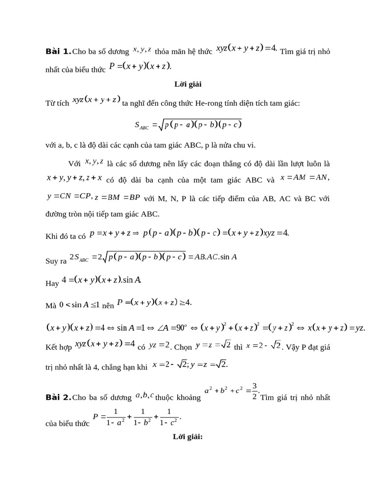 Hình Học Giải Bdt | PDF