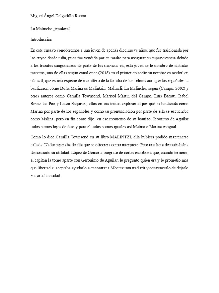 La Malinche | PDF | Mesoamérica | azteca
