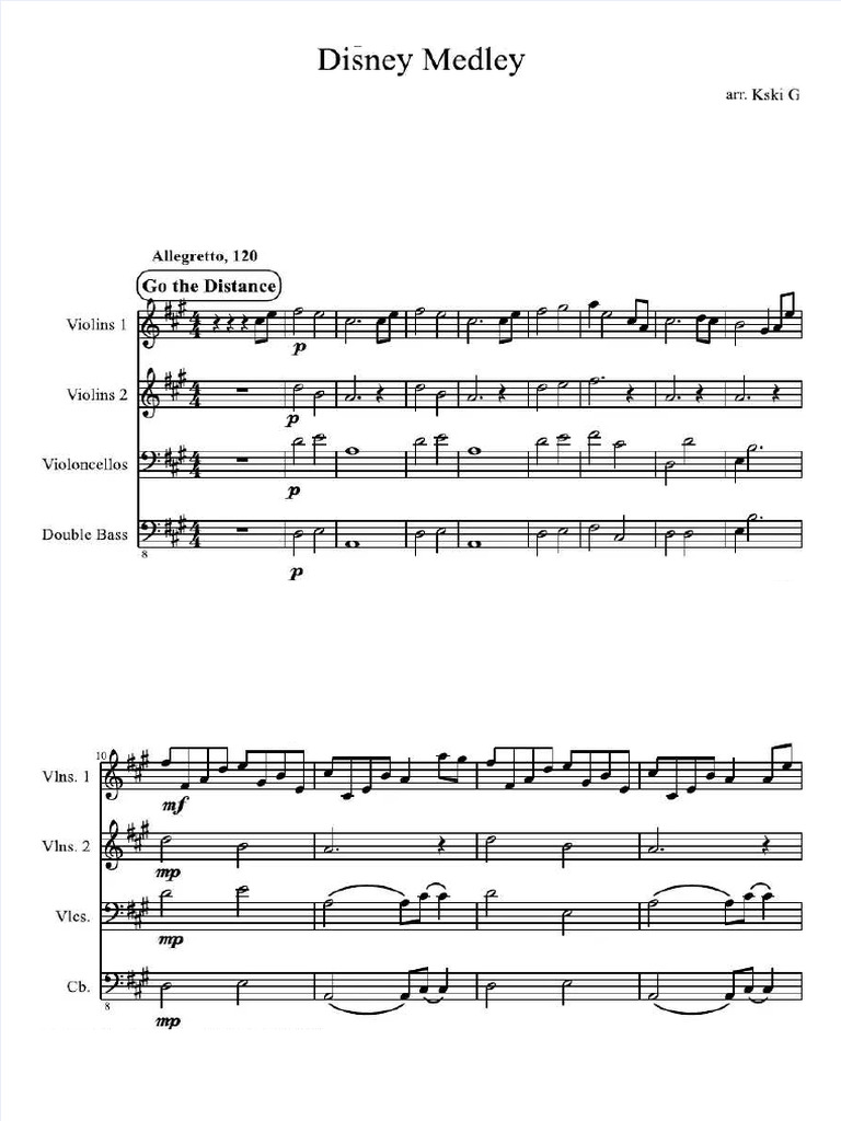 PDF Disney Medley Score Compress | PDF