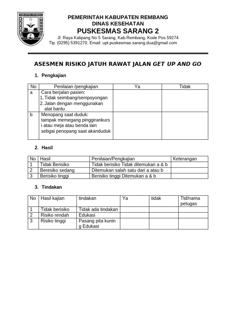 Asesmen Risiko Jatuh Rawat Jalan Get | PDF
