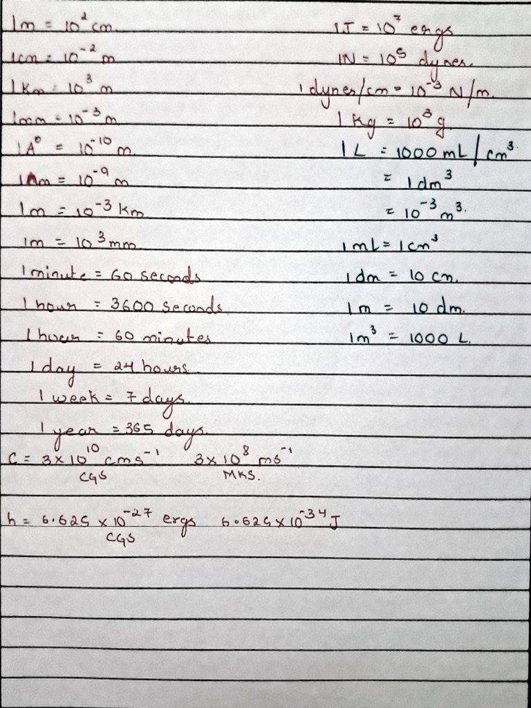 Basic Conversions | PDF