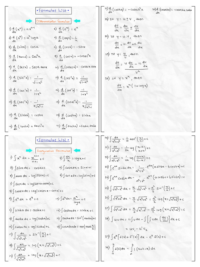 Differentiation & Integration | PDF