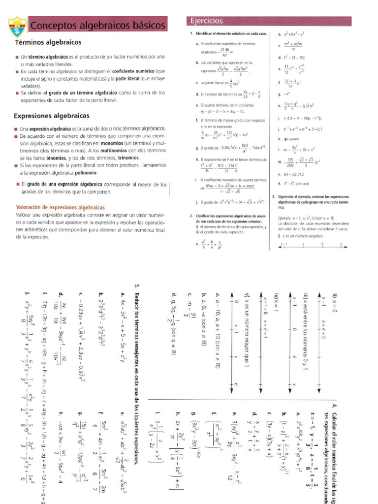 Boletin 7 Algebra 2do | PDF