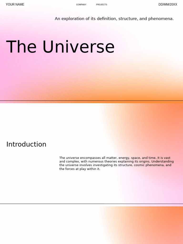 Exploring the Universe's Structure | PDF