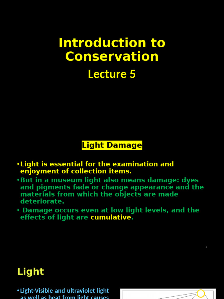 Introduction To Conservation Lecture 5 | PDF | Humidity | Water