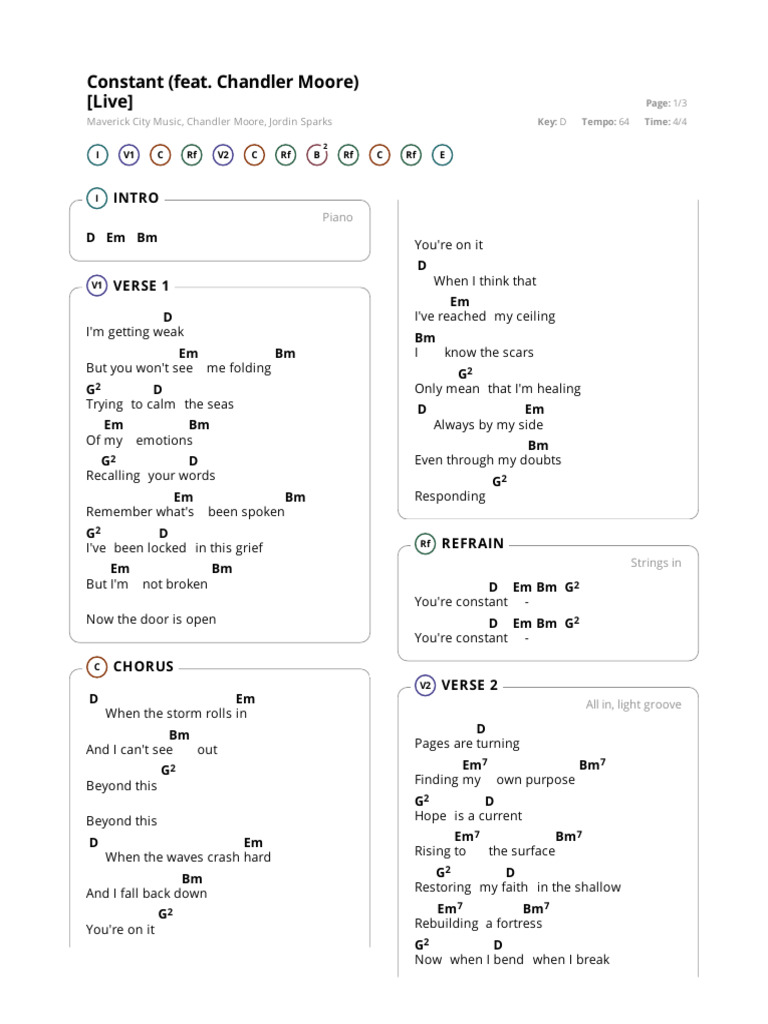 Jordin Sparks: "Constant" Lyrics | PDF | Popular Music | Songs