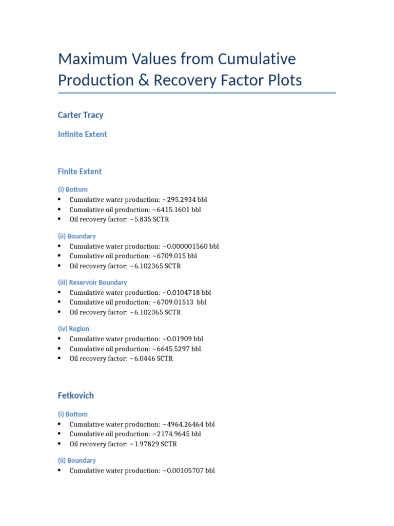 Production Summary | PDF