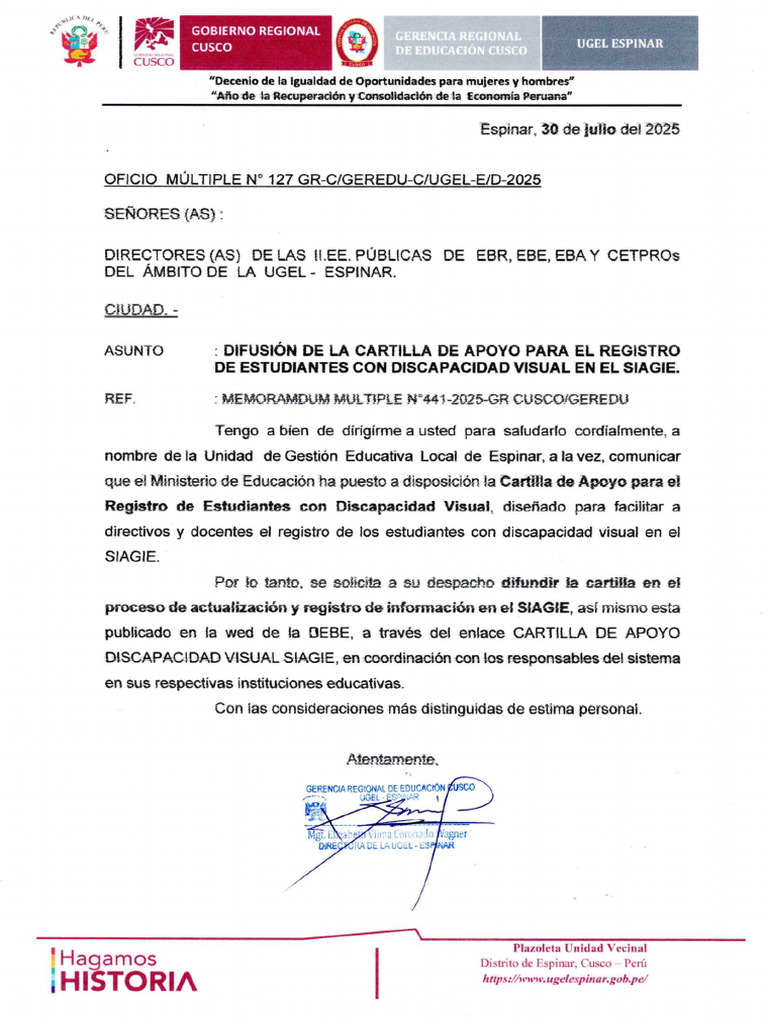 Oficio Mult. 127-2025 | PDF