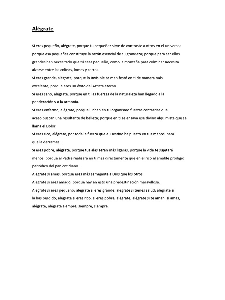 Alégrate | PDF