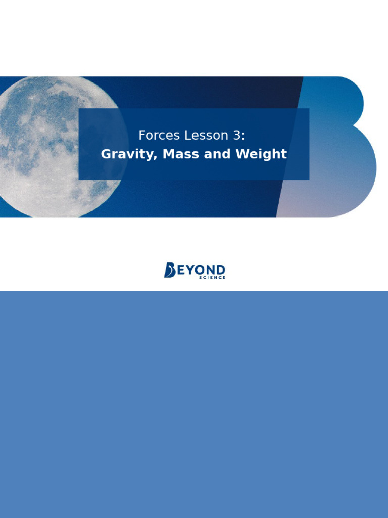Lesson 3 Gravity Mass and Weight PowerPoint | PDF | Weight | Mass