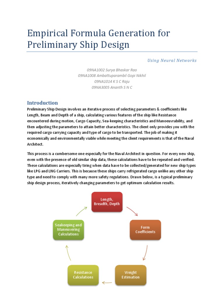 Extended Abstract - Empirical Formula Generation For Preliminary Ship ...