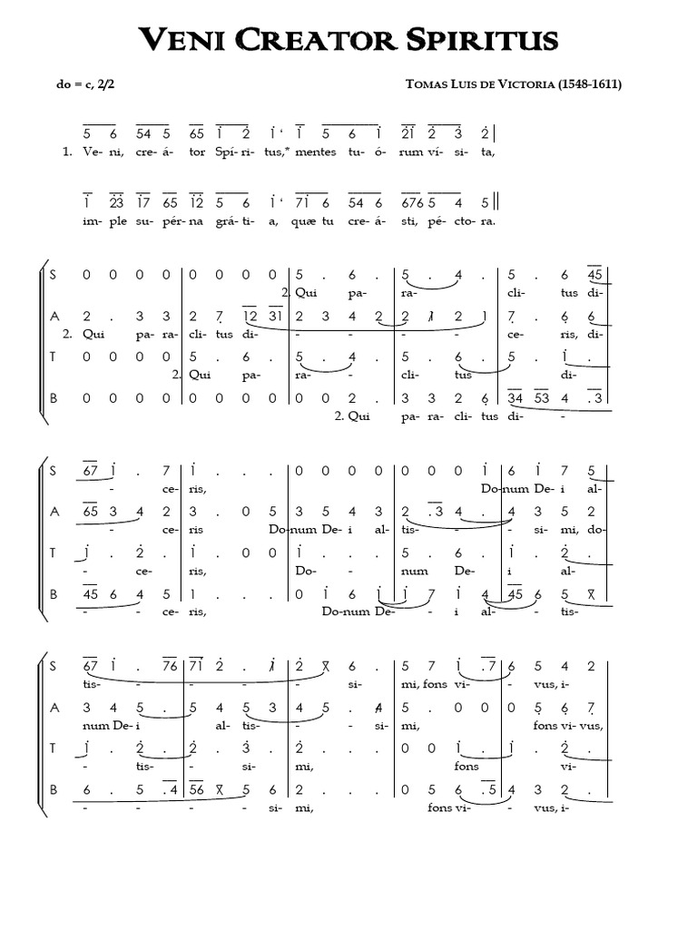 VENI CREATOR SPIRITUS - Victoria | PDF