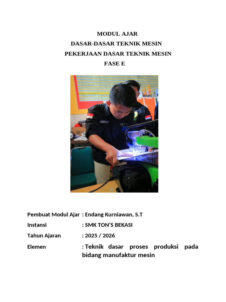 Modul Ajar Deep Learning Dasar-Dasar Teknik Mesin - Alat Ukur Dan ...