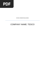 Tesco's International Expansion Strategy | PDF | Internationalization ...