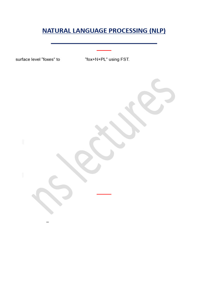 NLP Unitwise Imp Questions | PDF | Parsing | Semantics