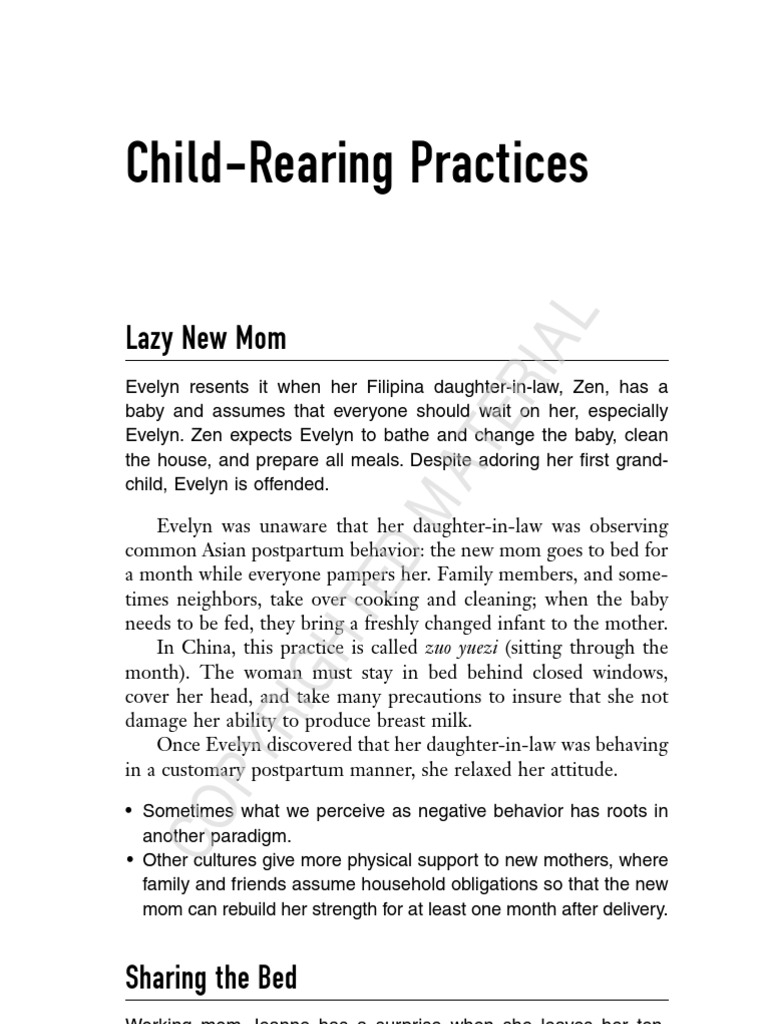 Cross-Cultural Child-Rearing Practices | PDF | Breastfeeding | Human ...