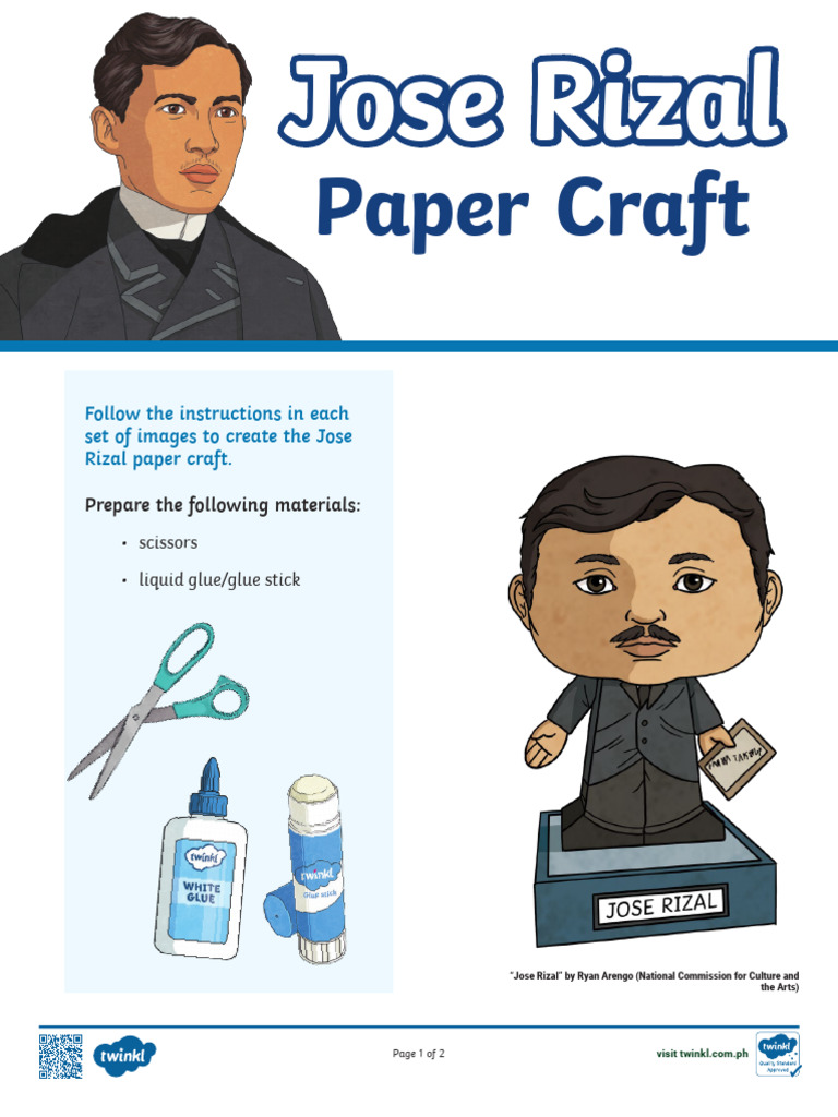 T 1680955084 Jose Rizal Paper Craft Ver 2 | PDF