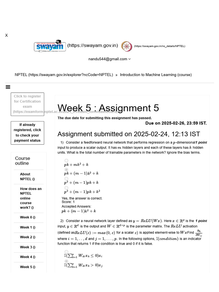 Introduction To Machine Learning - Unit 8 - Week 5 | PDF | Machine ...