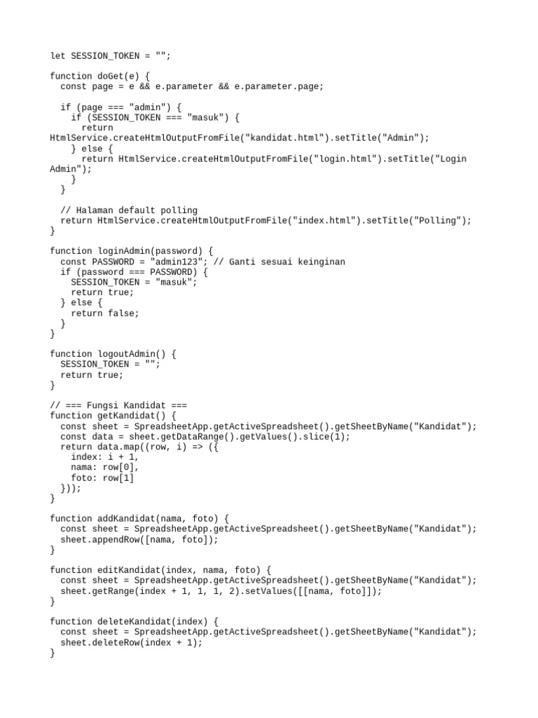 Admin Login and Polling System Code | PDF | Computer Programming ...
