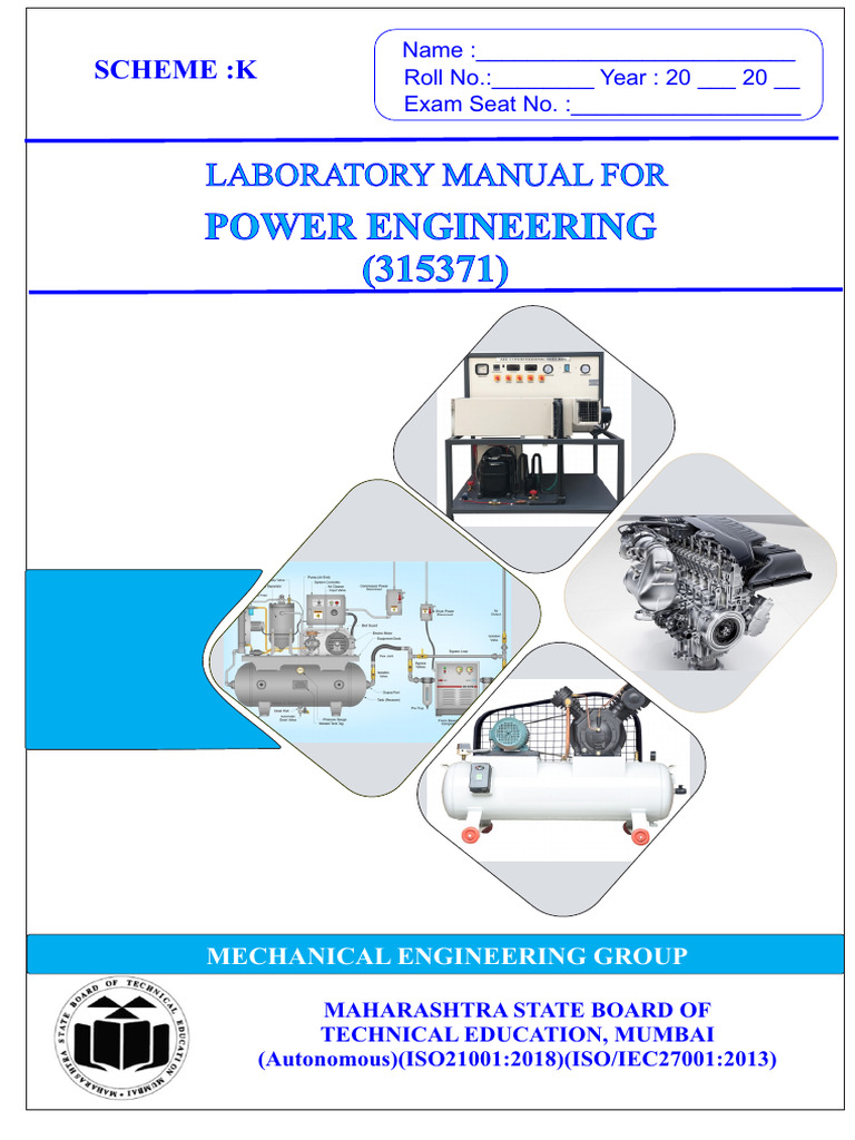 Power Engineering Lab Manual (315371) | PDF | Refrigerator | Refrigeration