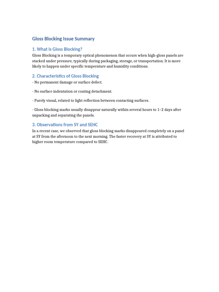 Gloss Blocking | PDF