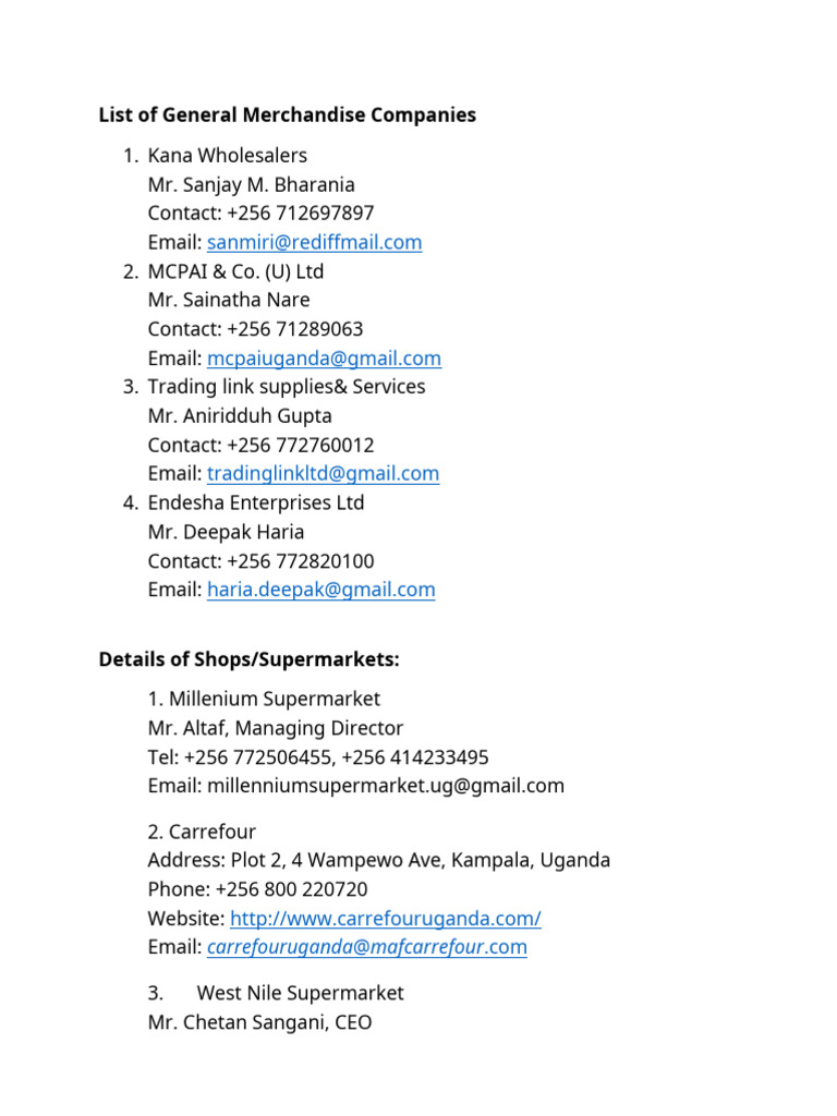 List of General Merchandise and Supermarkets-1 | PDF