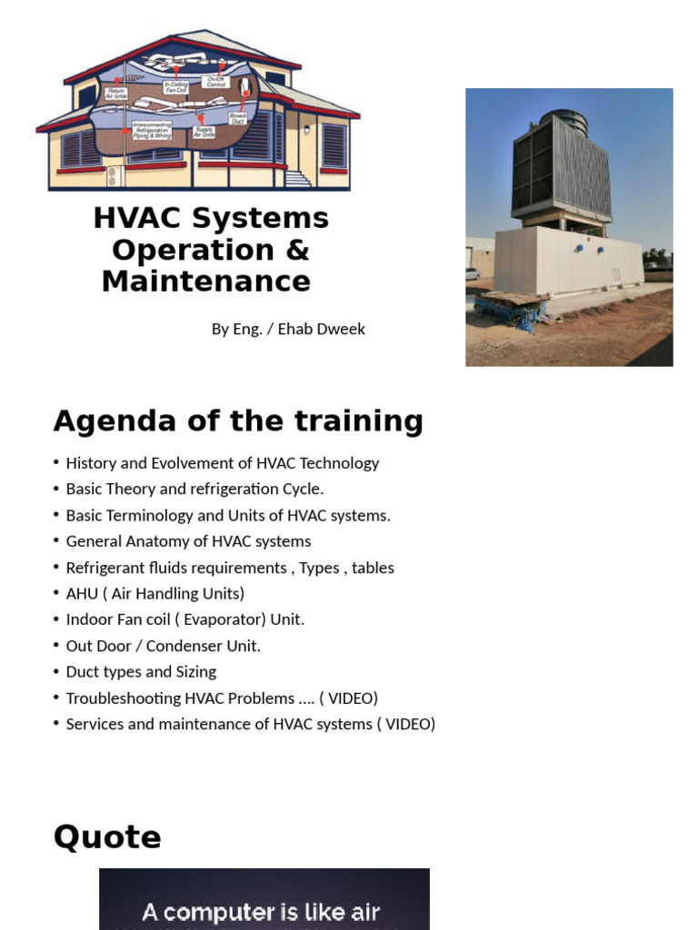 HVAC System Operation and Maintenance Guide | PDF | Air Conditioning ...